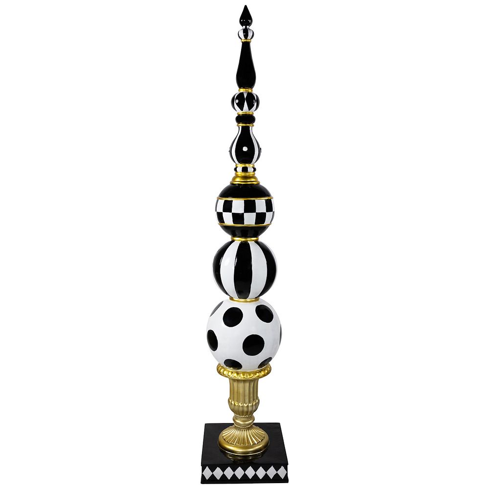 Northlight Black & White Commercial Size Ball Finial Christmas Decoration