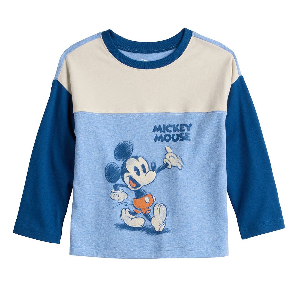 Disney's Mickey Mouse Baby & Toddler Boy Long Sleeve Colorblock Graphic ...