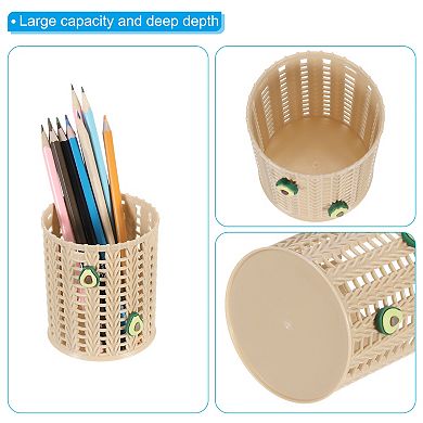 Pencil Holder, Plastic Pen Holder for Desk Cute Pencil Holders Avocado ...