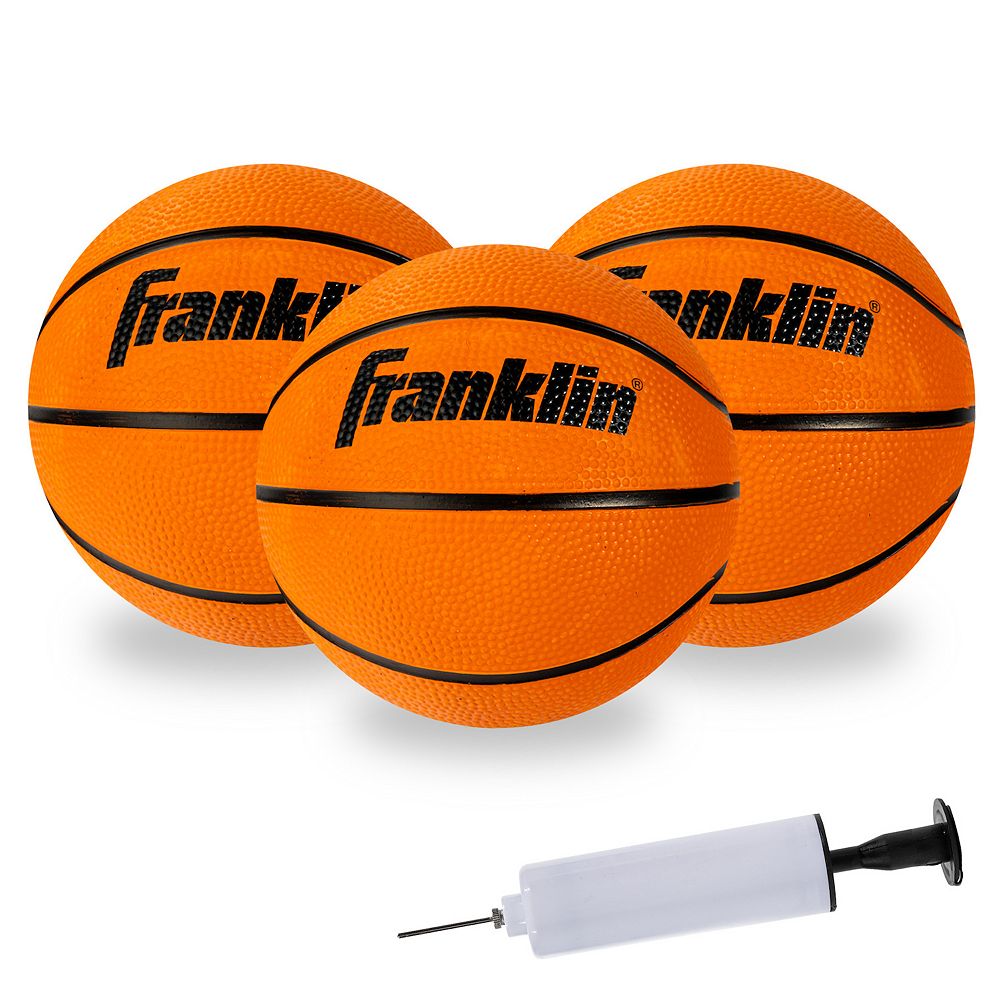 Franklin Sports Rubber Mini Basketballs - 3 Pack