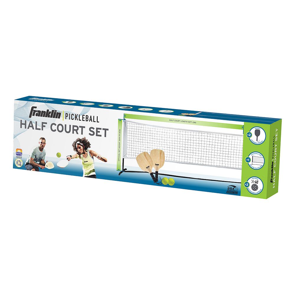Franklin Sports Half Court Size Pickleball Net, Paddles & Pickleballs Set