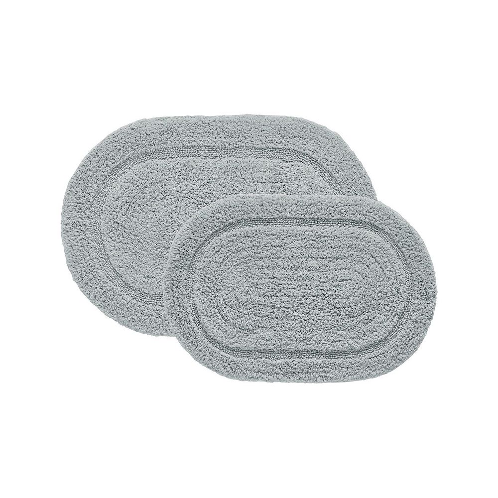 Kate Aurora Spa Retreat 100 Percent Pile Cotton 2 Piece Oval Bath Rug Set