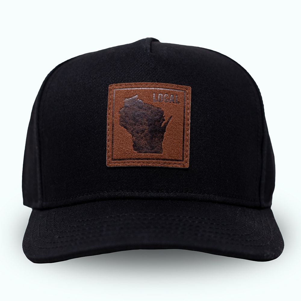 Men's Wisconsin Local Faux Leather Patch Hat