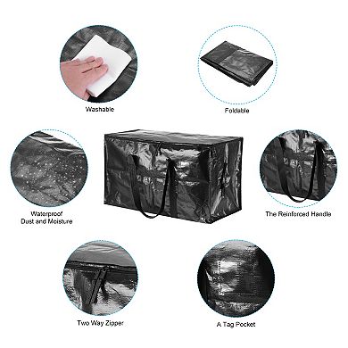 Extra Large Moving Bags, 6 Pack Bags with Reinforced Handles and Zipper ...