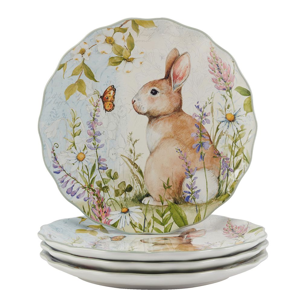 Certified International 4-pc. Easter Meadow Dinner Plate Set