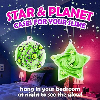 Galaxy Slime Kit, Fun Slime Set with Glow in The Dark Stickers