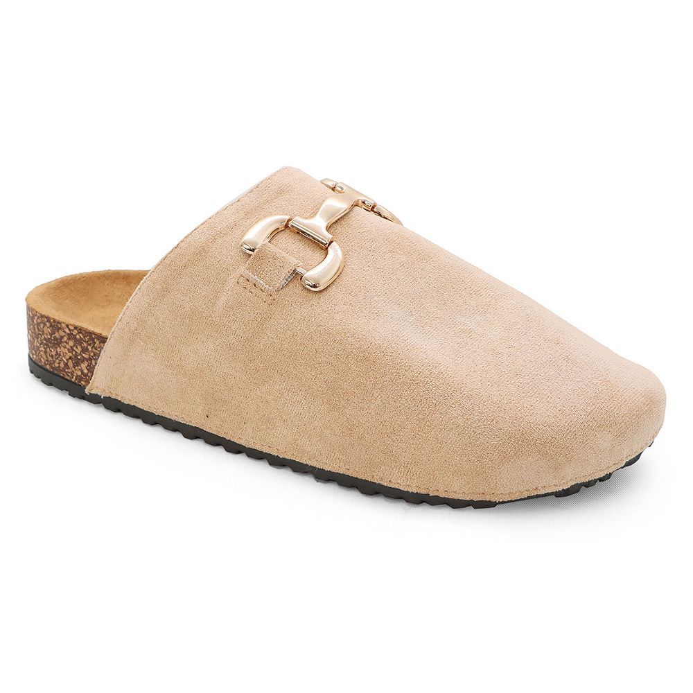 Yoki GILA-202 Women's Faux Suede Slip-On Cork Clogs