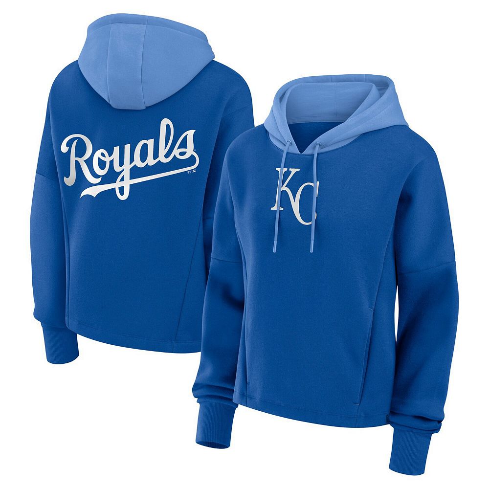 Women's Royal Kansas City Royals Oversized Legacy Fleece Pullover Hoodie