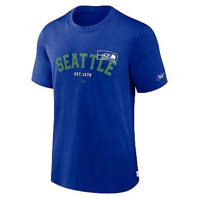 Men's Nike Royal Seattle Seahawks Rewind Slogan T-Shirt