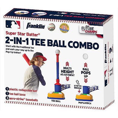 Franklin Sports Super Star Batter 2-in-1 Batting Tee & Pitching Machine ...