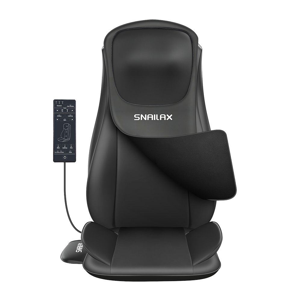 Snailax Shiatsu Neck Back Massager with Heat, Massage Chair Pad with ...