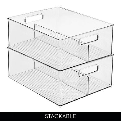 iDesign Linus Divided Stackable Storage Bin