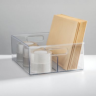iDesign Linus Divided Stackable Storage Bin