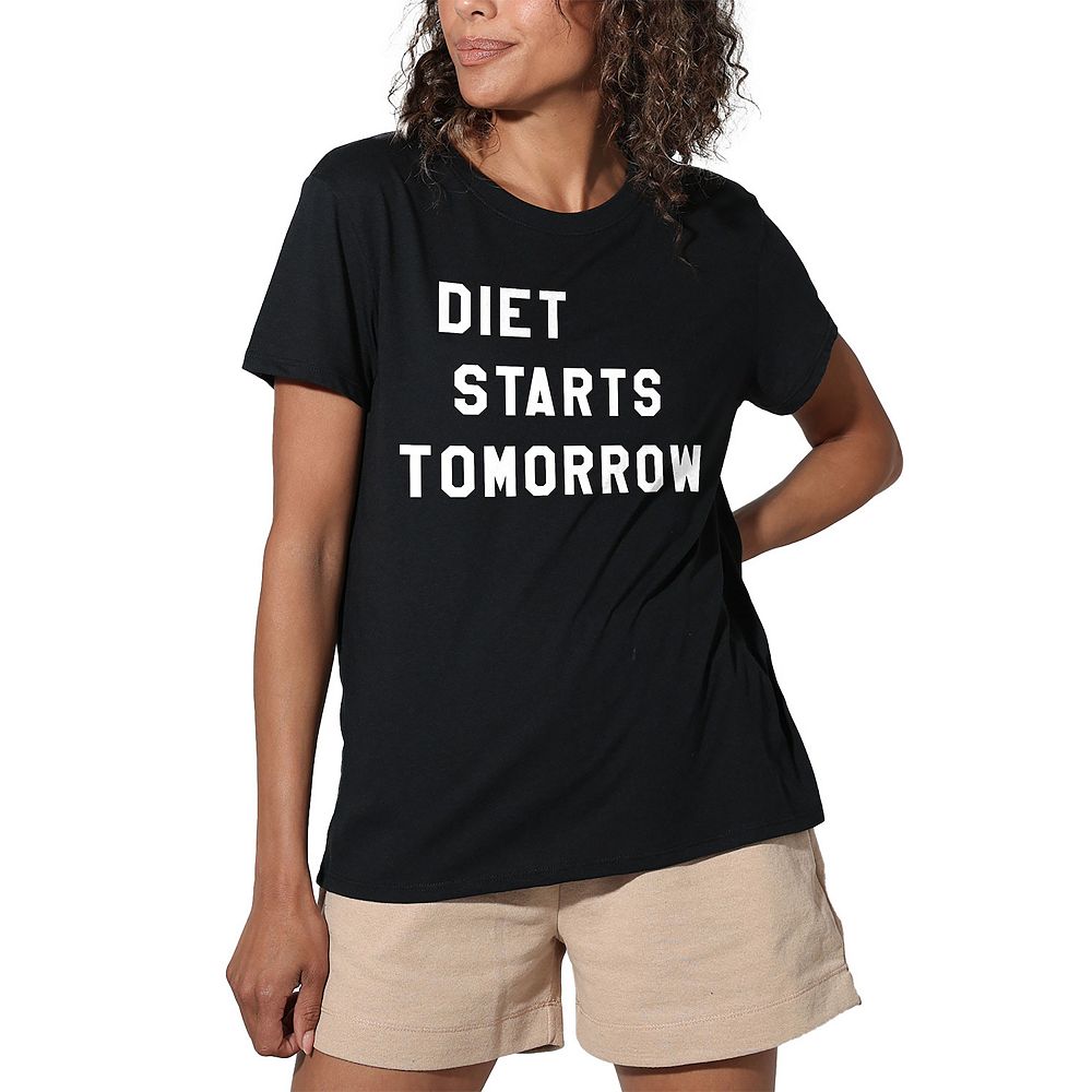 Women's Suburban Riot Diet Starts Tomorrow Loose Graphic Tee