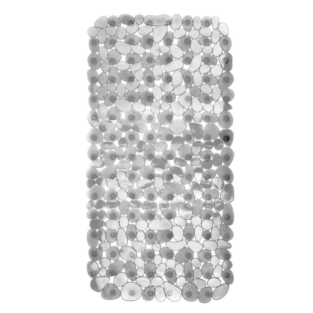 iDesign Pebblz Non-Slip Suction Bath Mat for Shower, Bathtub - Graphite