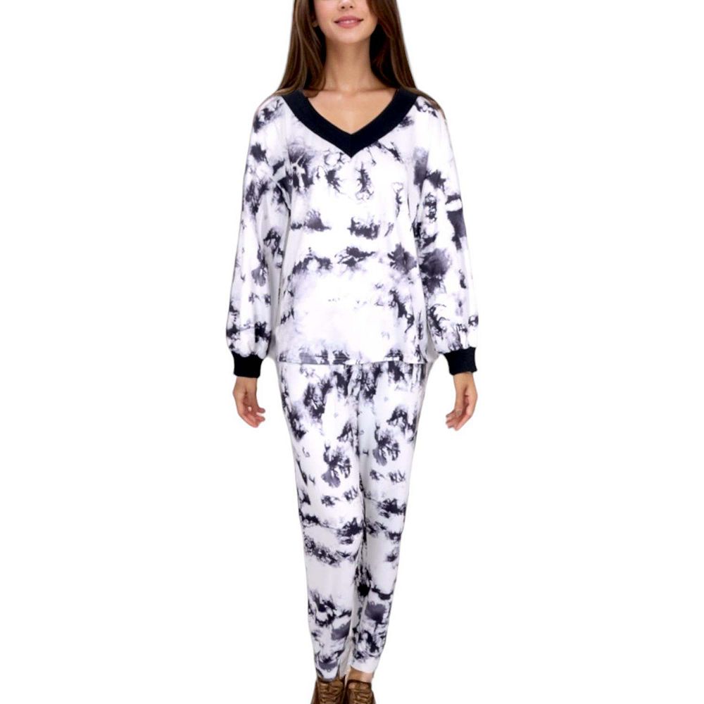Women's 2 Piece Leopard Print Top & Pants Set