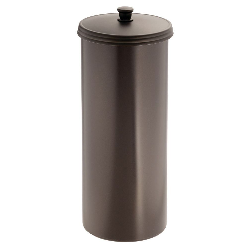 iDesign Toilet Paper Canister with Lid - Freestanding Holder for 3 ...