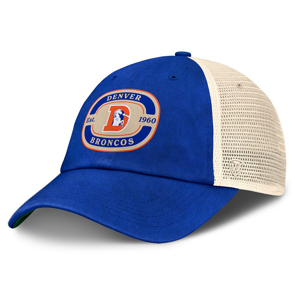 Men's Top of the World Royal Denver Broncos Team Patch Adjustable Hat