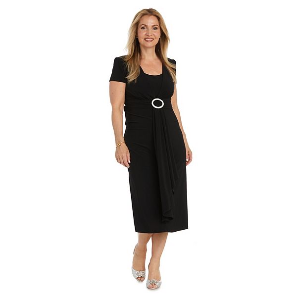 Women's R&M Richards Cascade Front Fit & Flare Dress