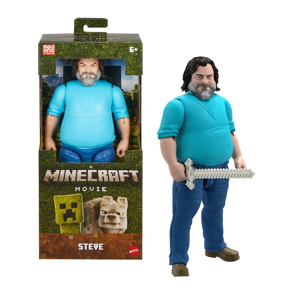 Mattel Minecraft Steve 12-inch Large-Scale Action Figure Character ...