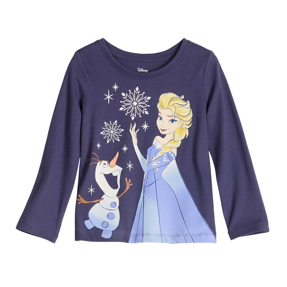 Girls 4-12 Jumping Beans® Disney's Frozen Elsa & Olaf Snowflake Graphic Core Long Sleeve Tee