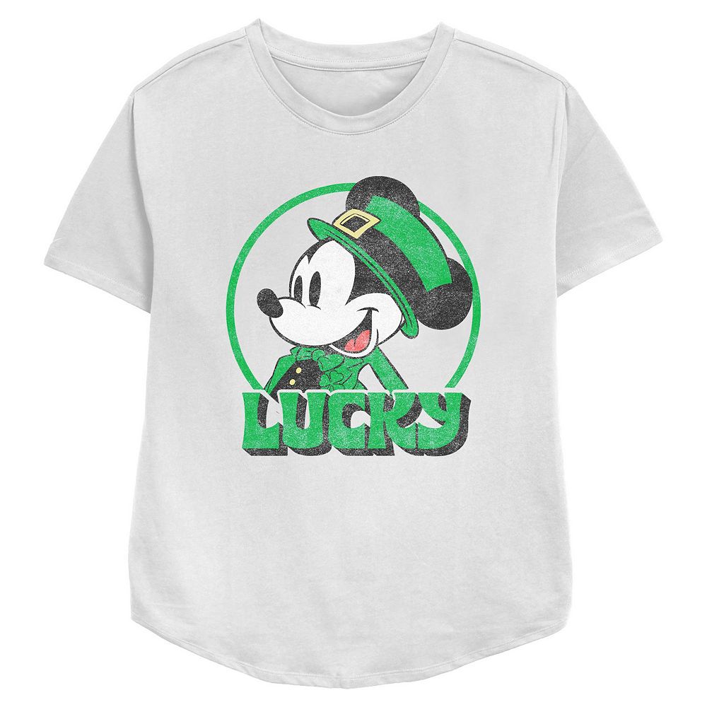 Disney's Mickey Mouse Lucky Mouse Women's Relaxed Fit Graphic Tee