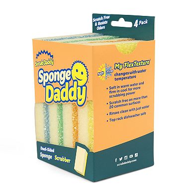 Scrub Daddy Sponge Daddy Dual-Sided Sponge - 4-ct.