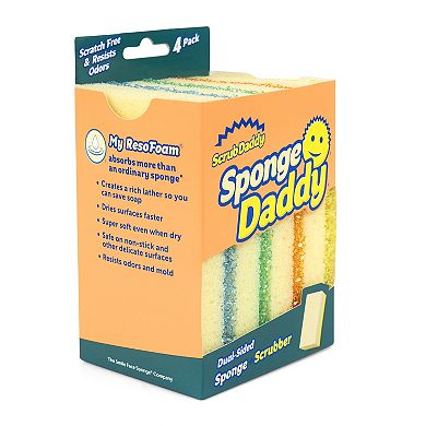 Scrub Daddy Sponge Daddy Dual-Sided Sponge - 4-ct.