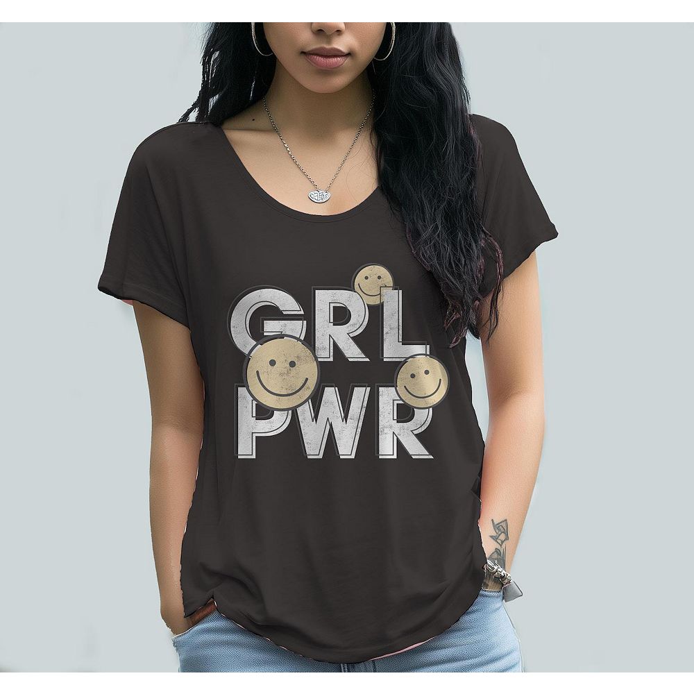 Junior's Grayson Threads GRL PWR Smile Graphic Tee