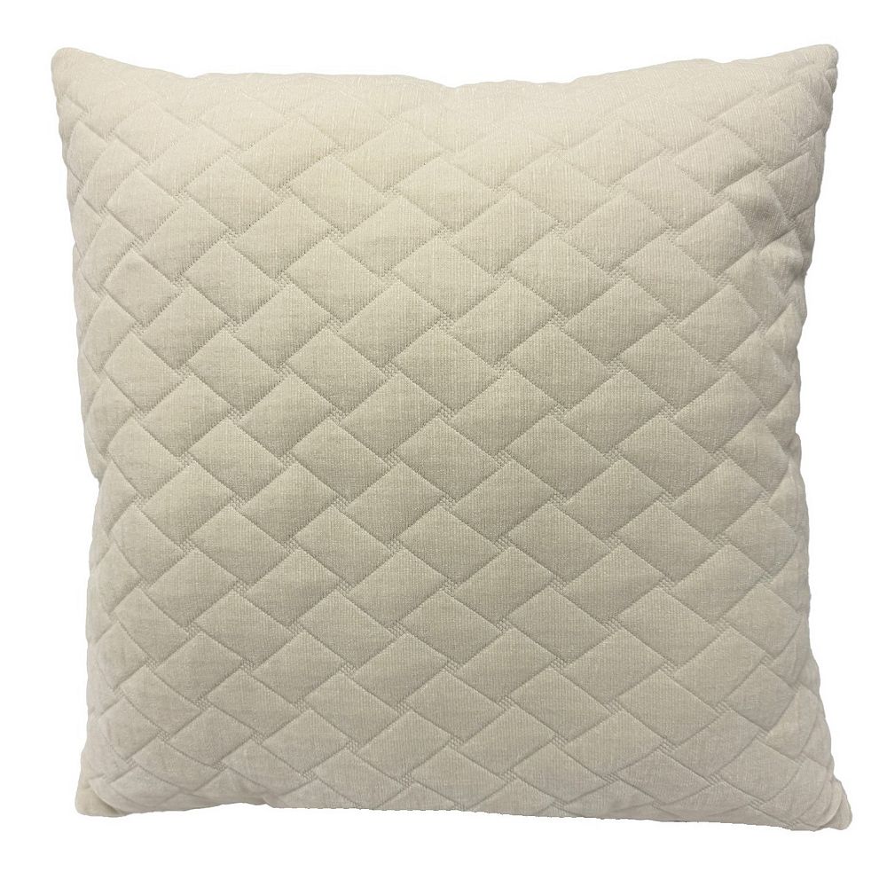 Criss Cross Ivory Cream Throw Pillow