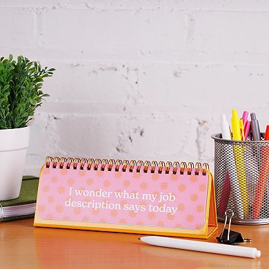 Pulsar Funny Office Desk Sign Snarky Sayings Desktop Flip Book