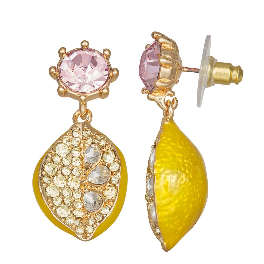 Simply Vera Vera Wang Rhinestone Lemon Drop Earrings