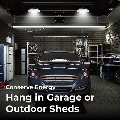 Techko Outdoor Solar Hanging Metal Pendant 2-Pack Utility Light