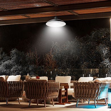 Techko Outdoor Solar Hanging Metal Pendant 2-Pack Utility Light
