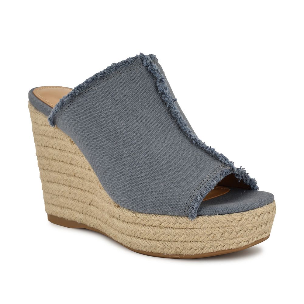 Nine West Baja Women's Wedge Slip-On Open Toe Sandals