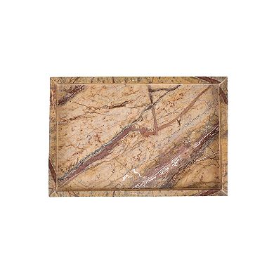 Everyday Decor Brown Stone Tray Table Decor