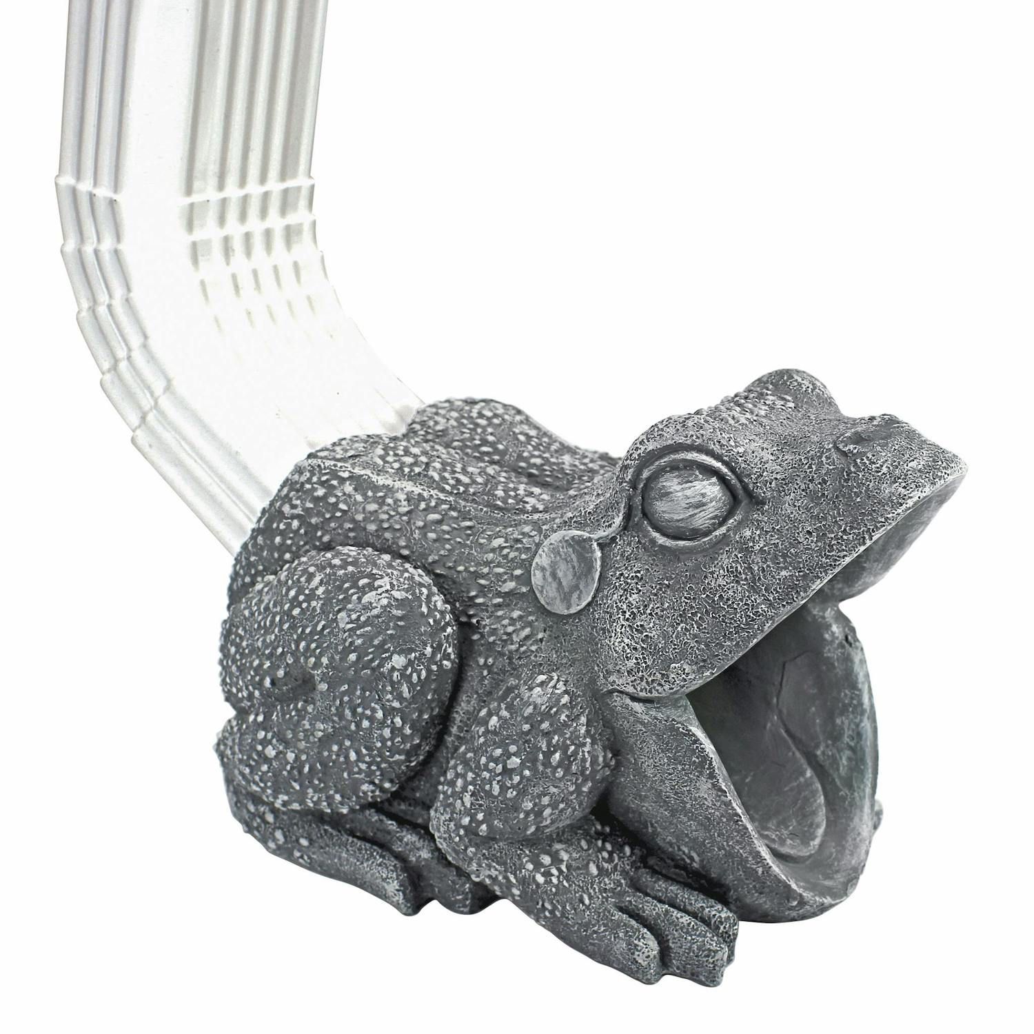 Outdoor Statue For Gutter Downspout Extension Decor, Frog
