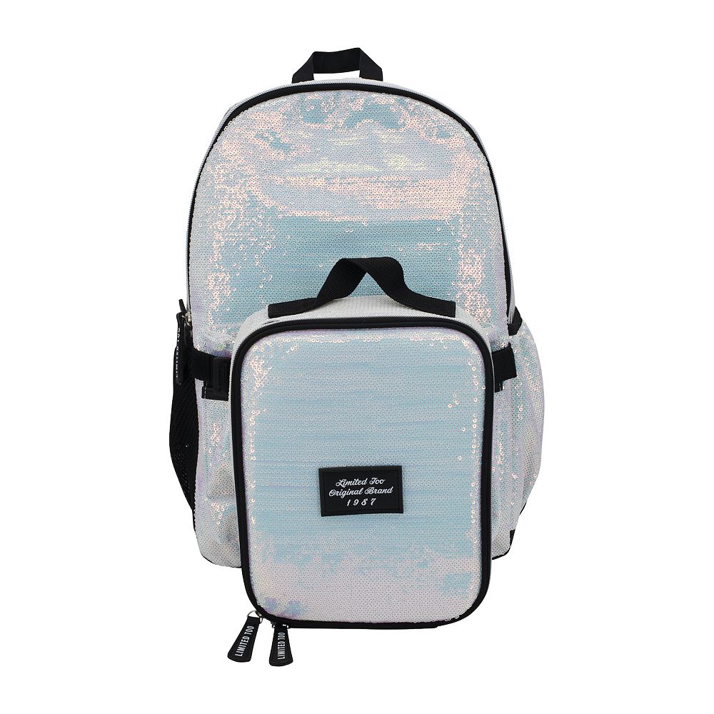 Limited Too Iridescent Glitz Sequins Backpack & Lunch Bag 2-pc. Set