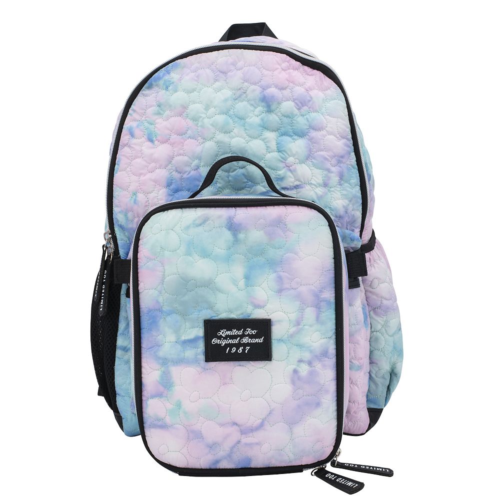 Limited Too Quilted Tie Dye Backpack & Lunch Bag Set