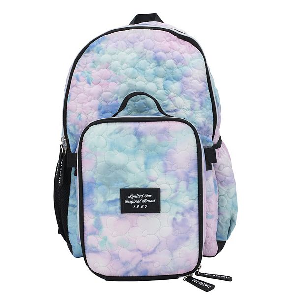 Limited Too Quilted Tie Dye Backpack & Lunch Bag Set