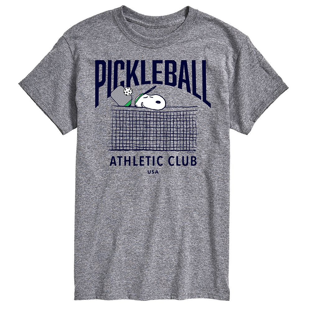 Men's Peanuts Snoopy Pickleball Athletic Club Graphic Tee