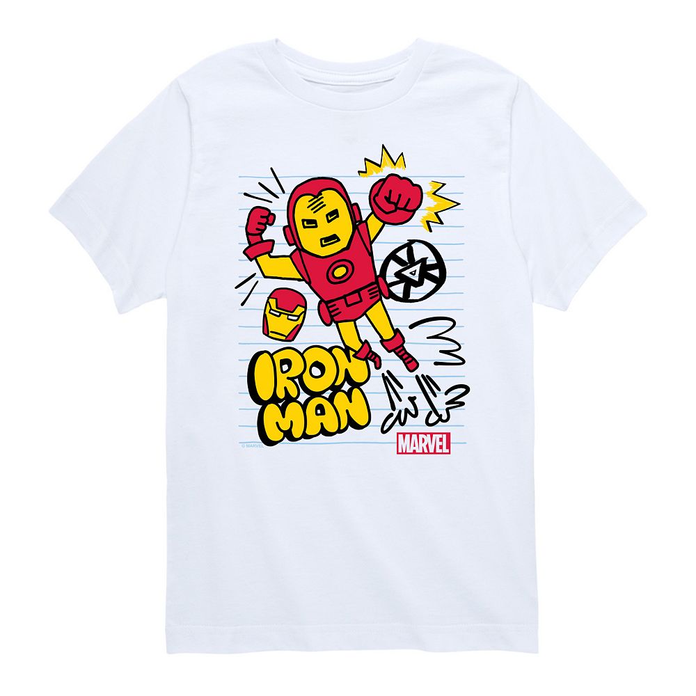 Boys 8-20 Marvel Iron Man Scribble Graphic Tee