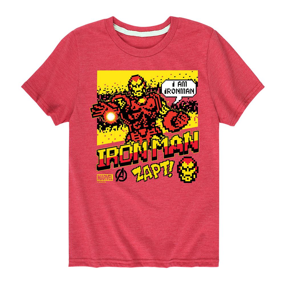 Boys 8-20 Marvel Iron Man 8-Bit Pixel Graphic Tee