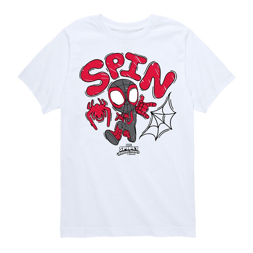 Boys 8-20 Marvel Spidey And His Amazing Friends Spin Sketch Graphic Tee