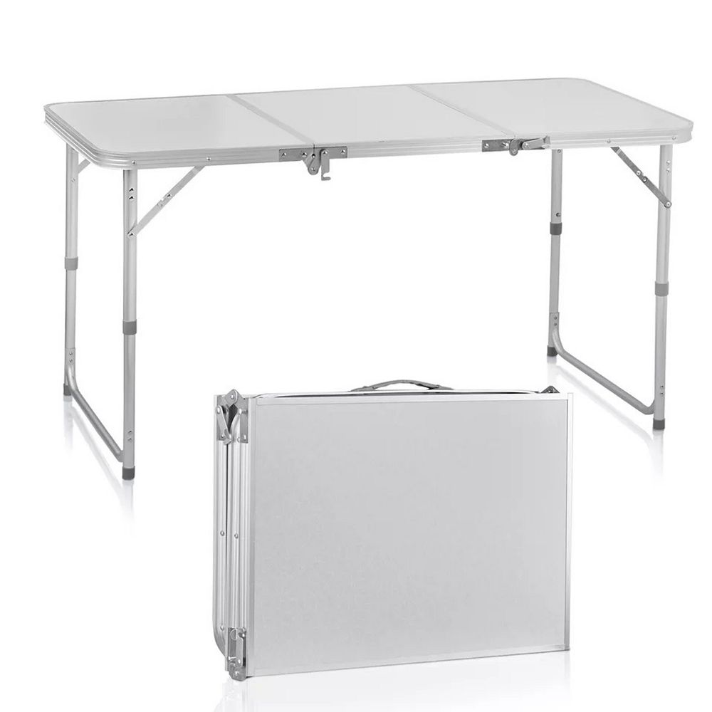 Portable Indoor Outdoor Aluminum Folding Table 4 Ft