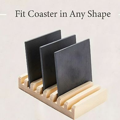 3.9" Coaster Display Stand Fit Square & Round Organizer 2 Pcs