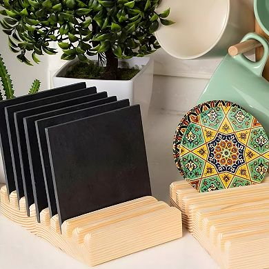 3.9" Coaster Display Stand Fit Square & Round Organizer 2 Pcs