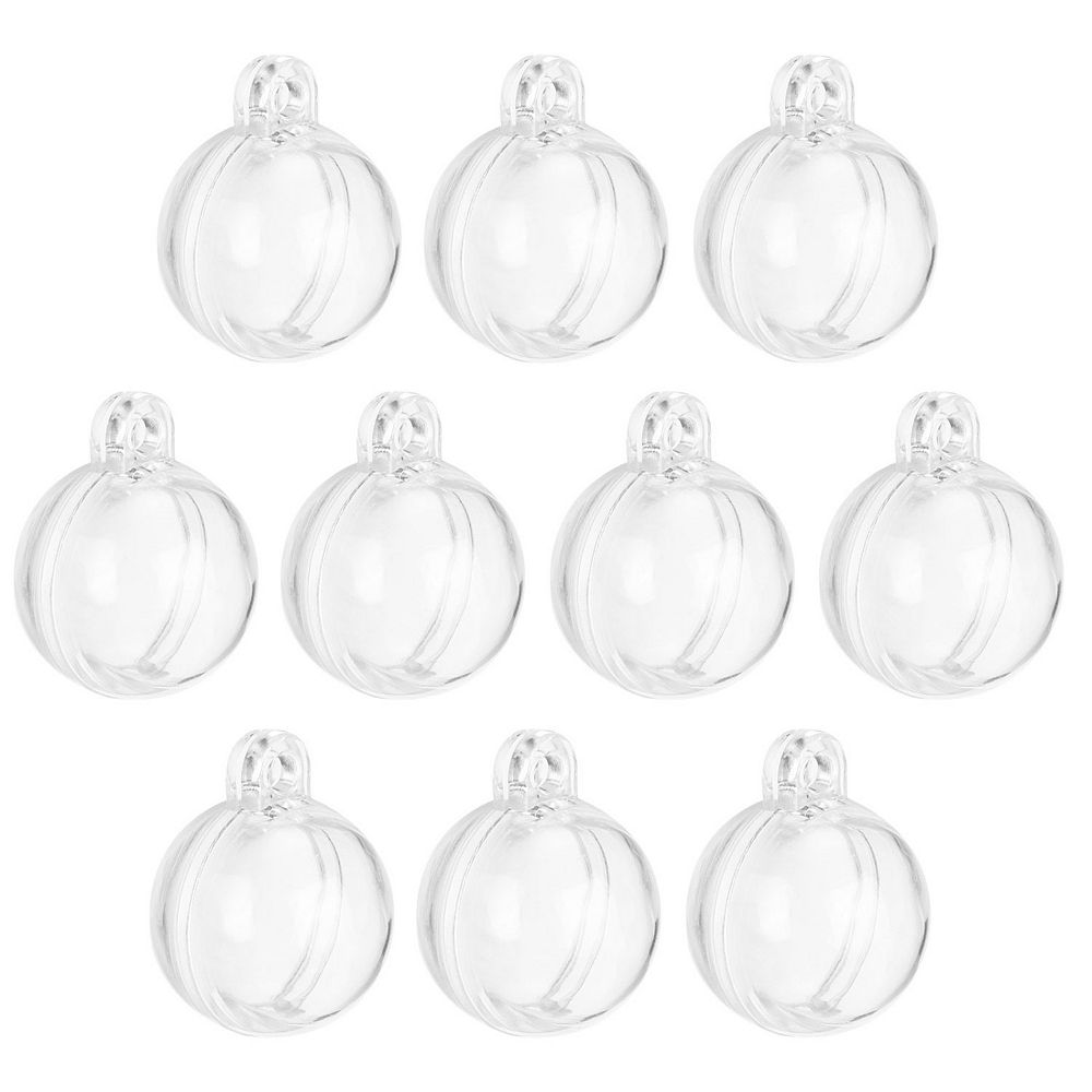 10 Pcs Clear Fillable Balls Ornament, 1.6 Inch Hanging Plastic Balls ...