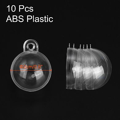 10 Pcs Clear Fillable Balls Ornament, 0.8 Inch Hanging Plastic Balls ...