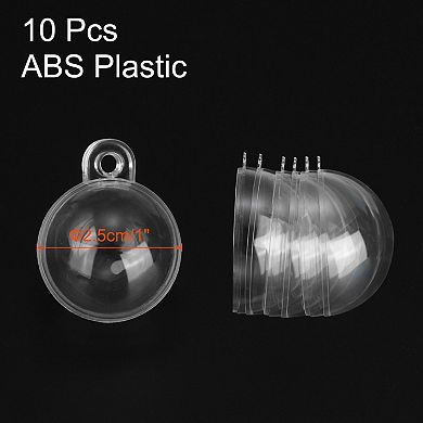 10 Pcs Clear Fillable Balls Ornament, 1 Inch Hanging Plastic Balls ...